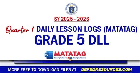 Grade 5 DLL 1st Quarter MATATAG Archives - DepEd Resources