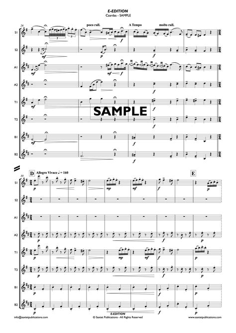 Czardas Saxtet Publications