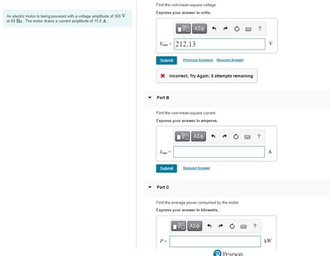 Solved Find The Root Mean Square Voltage Express Your Chegg Com