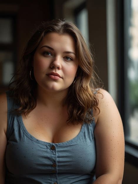 Plus Size Woman Lifestyle Premium Ai Generated Image