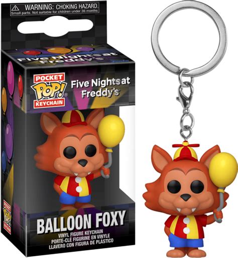 Five Nights At Freddys Balloon Foxy Pocket Pop Vinyl Keychain By