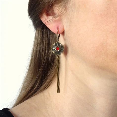 Boucles d oreilles bronze Aurora Bijoux créateur Comptoir de Florie
