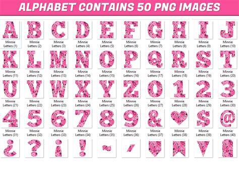 Minnie Mouse Alphabet Letters Png Mr Alphabets