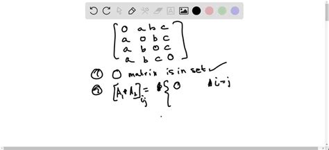 SOLVED Determine Whether The Set Of All 4 By 4 Matrices Of The Form Below Together With The