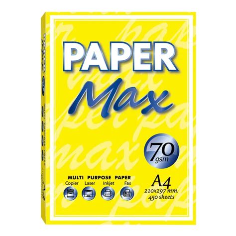 เปเปอร์แม็กซ์ กระดาษถ่ายเอกสาร A4 70 แกรม 450 แผ่น Papermax Copy Paper