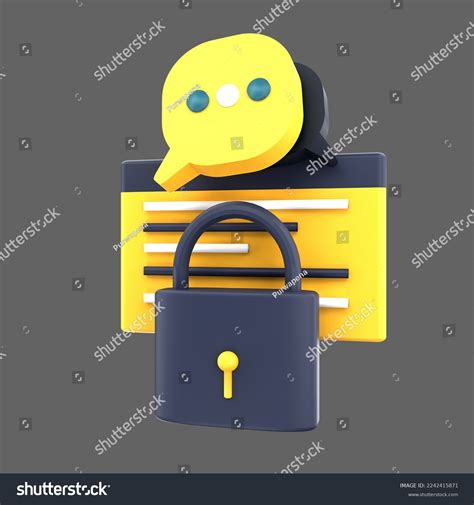 3d Render Encrypted Chat Illustration Stock Illustration 2242415871
