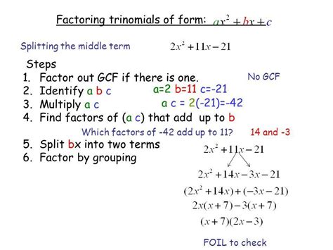 How To Factorise Using Splitting Middle Term How To Factorise Using Splitting Middle Term