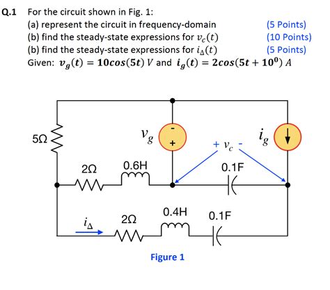 Solved Q 1 For The Circuit Shown In Fig 1 A Represent Chegg Com