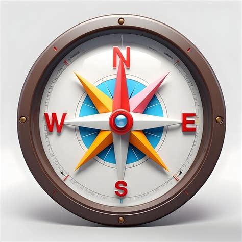 Premium Photo Compass Icon Directional Symbol Navigation Logo