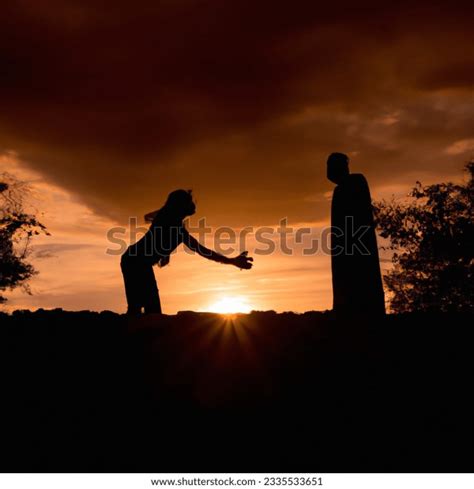 Sunset Photo Woman Beating Man Offers Ai Generated Image 2335533651