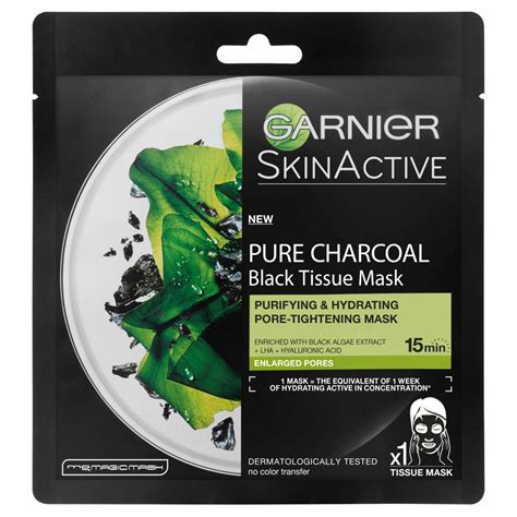 Garnier Skinactive Pure Charcoal Black Tissue Mask Pore Tightening