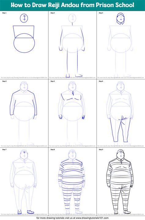 How To Draw Reiji Andou From Prison School Prison School Step By Step