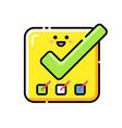 Completed Tasks Lineal Color Icon Royalty Free Vector Image