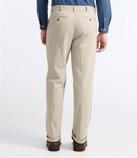 Mens Lined Double L Chinos Natural Fit Hidden Comfort Waist Plain Front