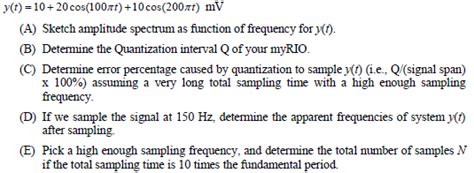 using a myrio or other device to sample the following