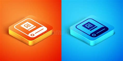Isometric Artificial Intelligence Ai Icon Isolated On Orange And Blue Background Machine