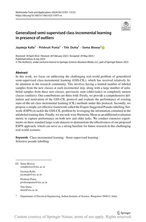Generalized Semi Supervised Class Incremental Learning In Presence Of