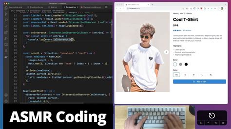ASMR Programming E Commerce Page With React No Talking YouTube