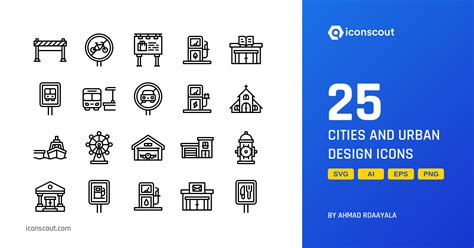 Cities And Urban Design Icon Pack 25 Free Download Miscellaneous Icons Iconscout