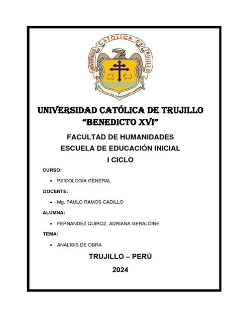 Analisis De Obra Usted Sa Pdf Business Felicidad