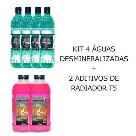 Kit troca de Fluido de Radiador Aditivo Radiador Concentrado T Água Desmineralizada kit h o
