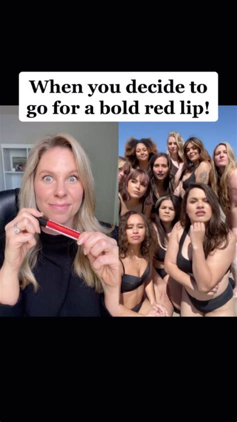 When You Wear A Bold Red Lip Funny Instagram Memes Funny Minion Memes Some Funny Videos