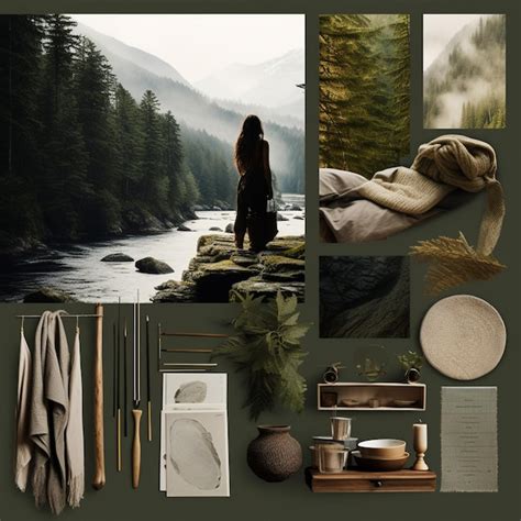 Premium Ai Image Wild Nature Wilderness Adventure Moodboard