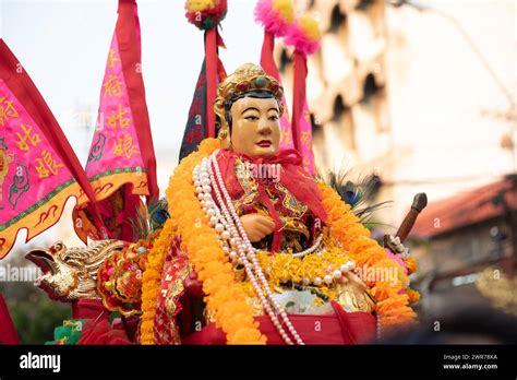 Believers Parade A Statue Replica Of Chao Mae Lim Ko Niao God A Deity