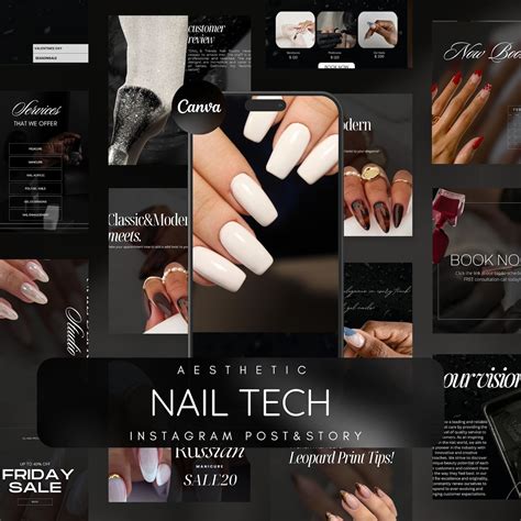 Nail Tech Instagram Templates Nail Artist Instagram Posts Nail