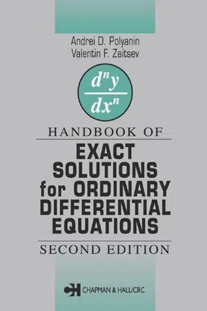 Pdf Handbook Of Exact Solutions For Ordinary Differential Equations
