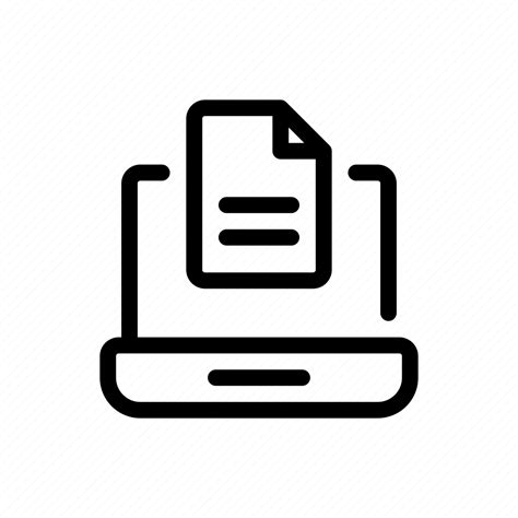 Digitalization Document Laptop Archive Text Icon Download On Iconfinder