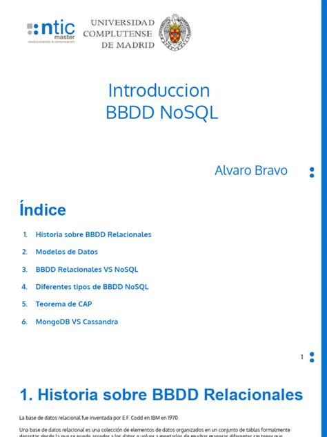 Módulo 1 Introducción Bbdd Nosql Pdf