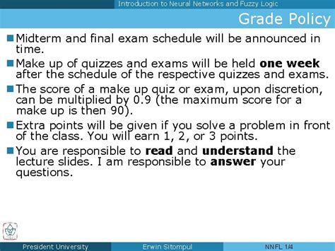 Introduction To Neural Networks And Fuzzy Logic Lecture