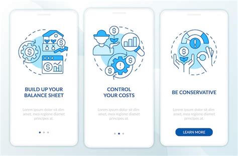 Premium Vector Agribusiness Financial Management Blue Onboarding Mobile App Screen