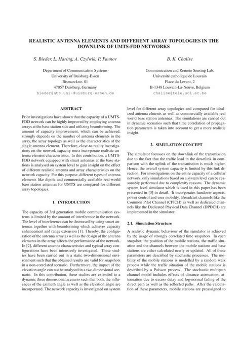 Pdf Realistic Antenna Elements And Different Array Topologies · Realistic Antenna Elements