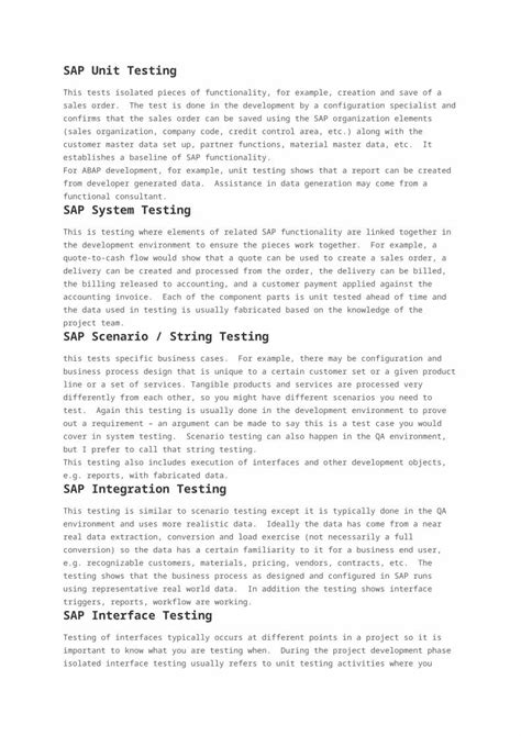 Doc Sap Unit Testing Dokumentips