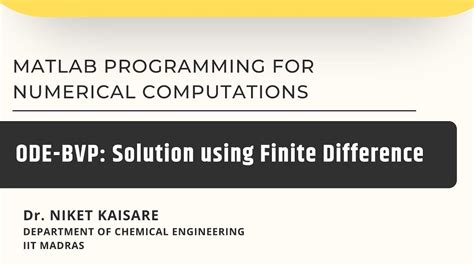 Ode Bvp Solution Using Finite Difference Youtube