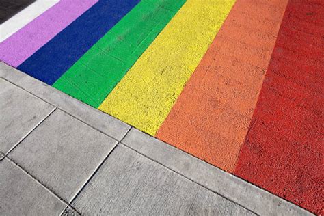 Rainbow Crosswalks 스톡 사진 및 일러스트 Istock