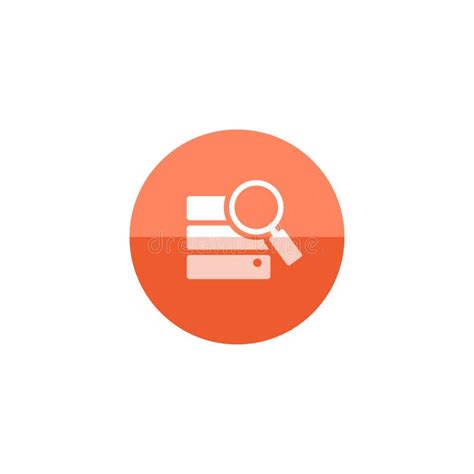 Circle Icon Database Search Stock Vector Illustration Of Glass
