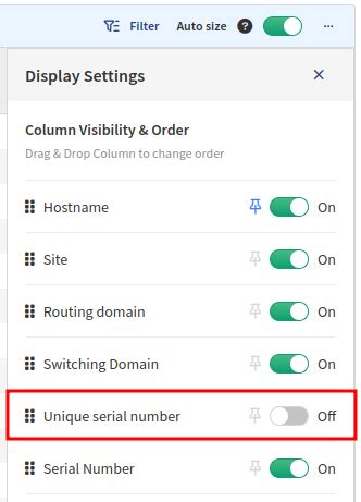 Serial Numbers IP Fabric Documentation Portal