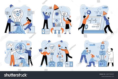 Team Solving Problems Teamwork Problem Solving Stock Vector Royalty Free 2307743227 Shutterstock