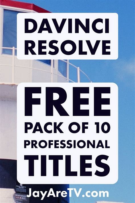 davinci resolve free title templates