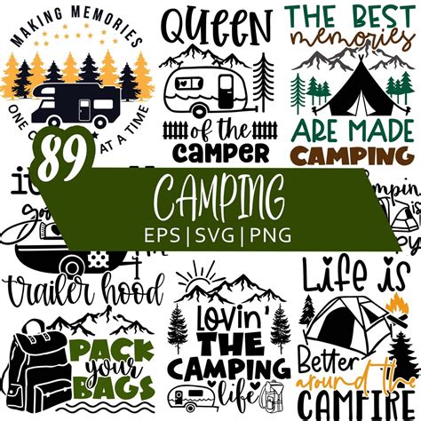 Lager SVG Camper SVG Camping SVG Bundle Camp Life SVG Lagerfeuer SVG