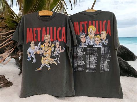 Metallica Cartoon Crew Neck Tee Rock Your Style With Streetwear Flair