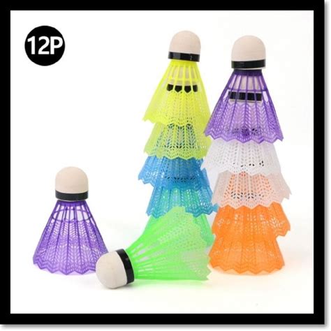 12p N1053b892eb 컬러 나일론 배드민턴 셔틀콕 홈플러스 택배배송