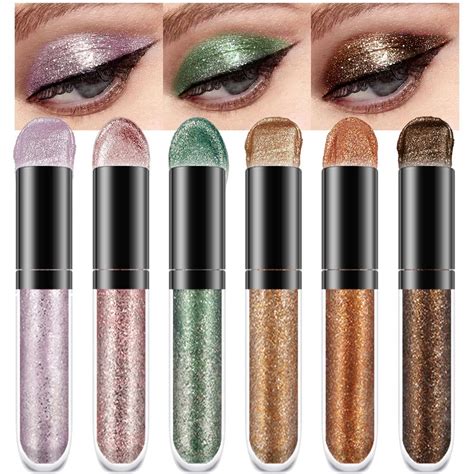 Evpct 6 Colors Gold Liquid Glitter Eyeshadow Colorful