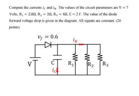 Solved Compute The Currents Ic And Ir The Values Of The Chegg Com
