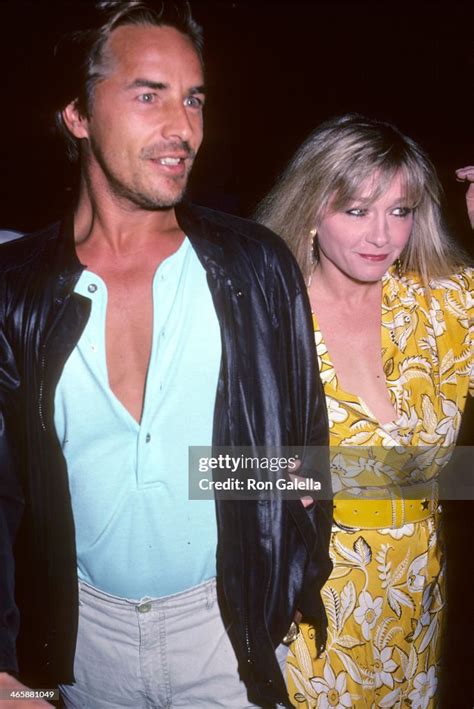 Actor Don Johnson And Actress Patti Darbanville On June 13 1985 At