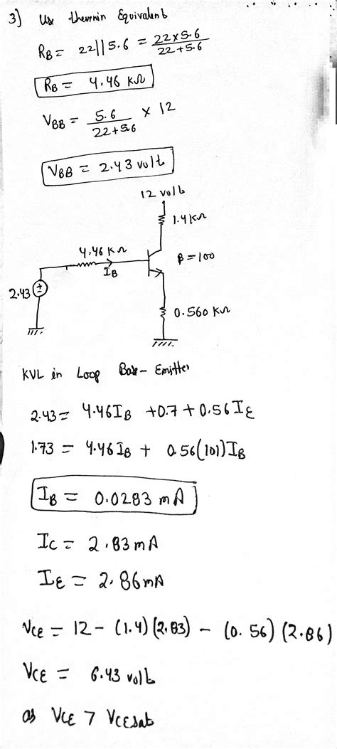 [solved] 1 Find Ic And Vce And The Operating Condition Saturation