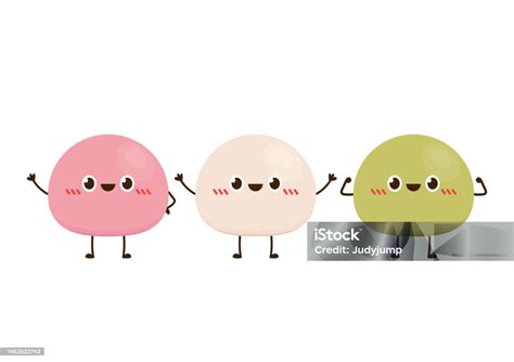 Mochi Character Design Wallpaper Free Space For Text Mochi Vector Stock